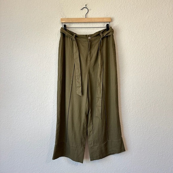 Joie | Pants & Jumpsuits | Nwt Joie Linen Blend Belted Wide Leg Culotte ...